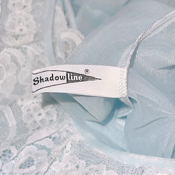 Shadowline | Dresses | Hp Vintage 96s Shadowline Peignoir Baby Blue Nightgown Set | Poshmark